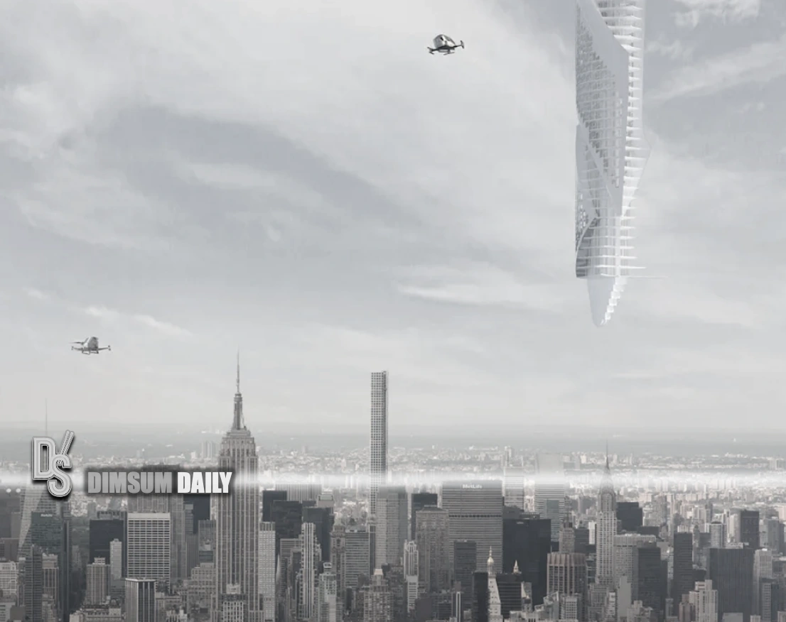 New York firm proposes Analemma Tower, a skyscraper suspended from an ...