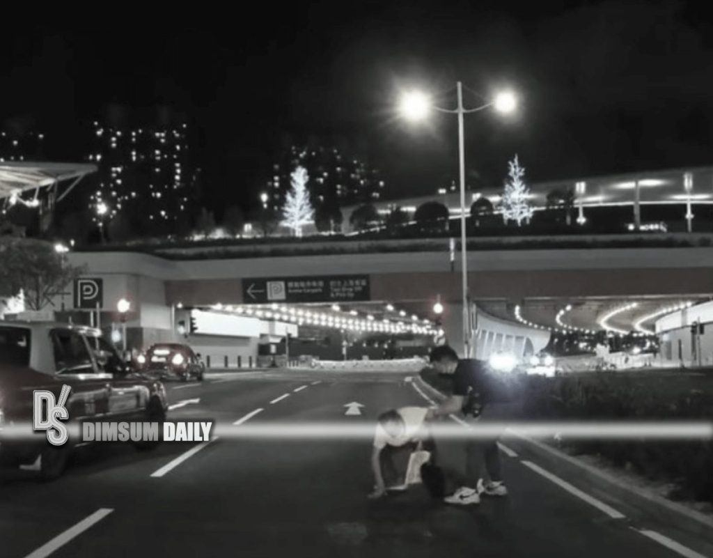 Alert driver rescues injured elderly man crawling across roadway near ...