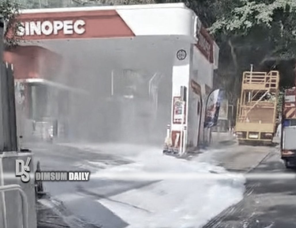 Incident at SINOPEC petrol station in Kennedy Town triggers foam sprinkler, no injuries reported