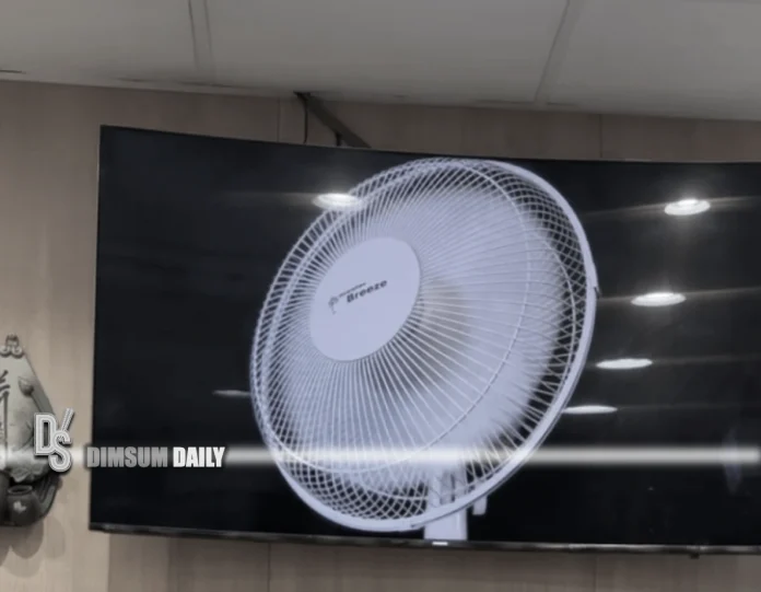 Tuen Mun restaurant introduces innovative "fan screen" on TV to combat ...