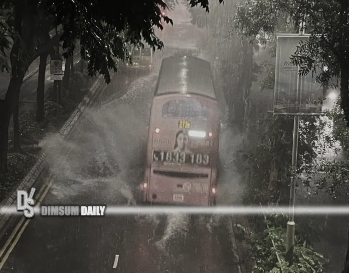 Transport Department closes San Tin Highway due to flooding during Red ...