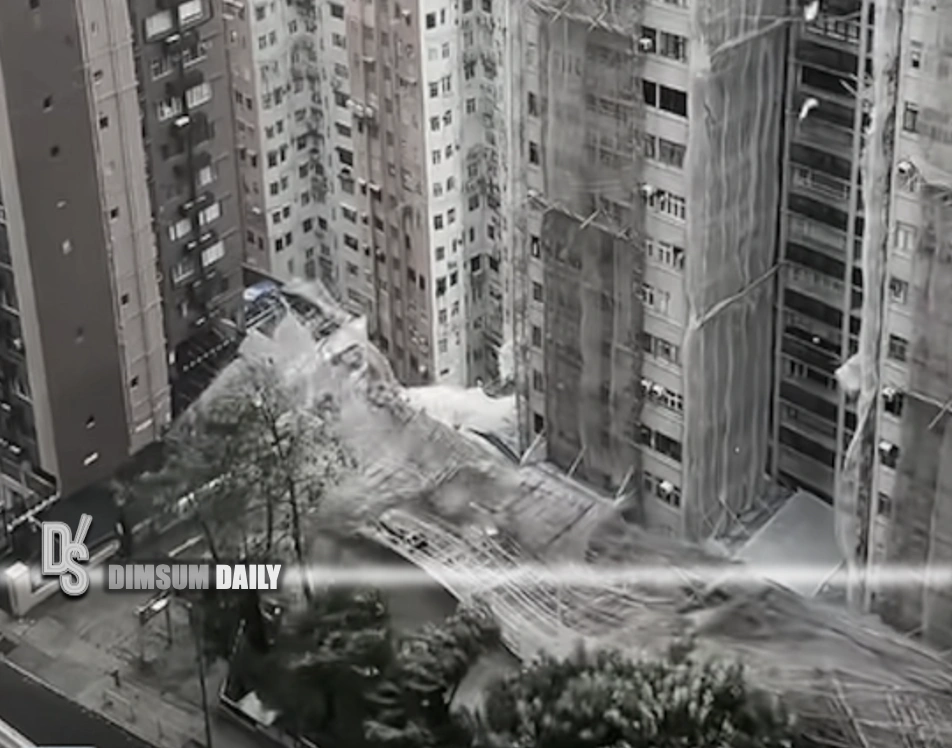 Scaffold collapse at Sky Scraper in North Point causes widespread damage