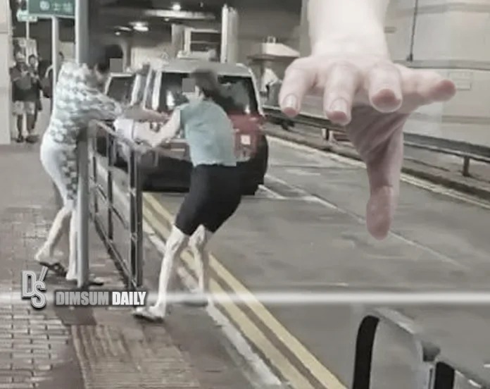 Woman's dramatic fall in Siu Sai Wan during Hurricane Signal No. 10 ...