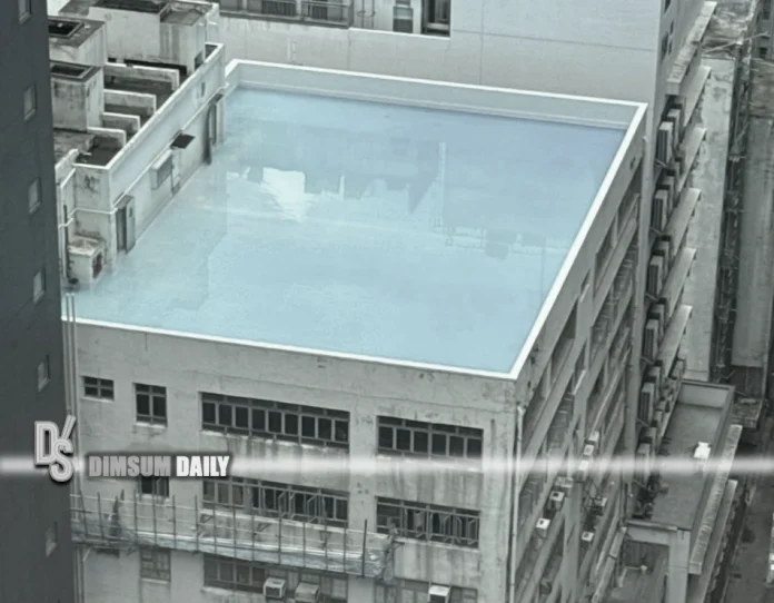 Mysterious rooftop 'swimming pool' spotted at industrial building in ...