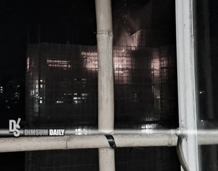 Fire breaks out on rooftop of Fung Wah Estate in Chai Wan, over a ...