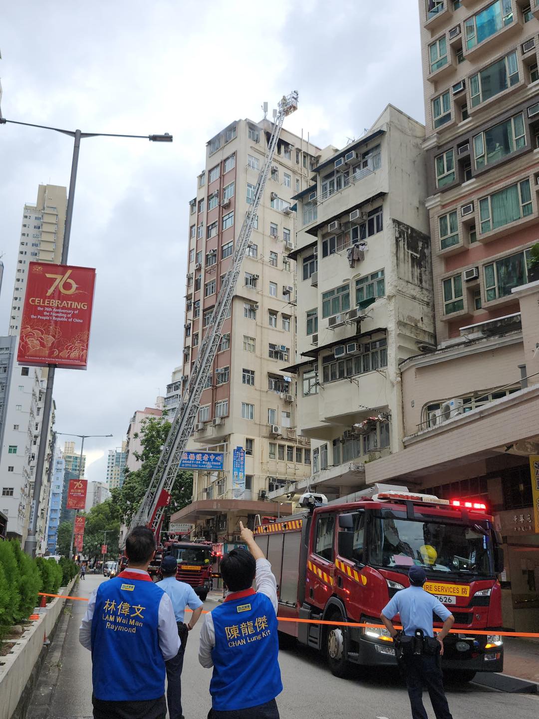 Blaze at Sam Ying Building in Sham Shui Po extinguished by firefighters