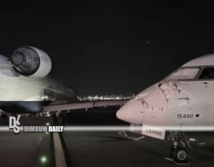 Two Delta Air Lines aircraft collide on tarmac at New York's LaGuardia Airport