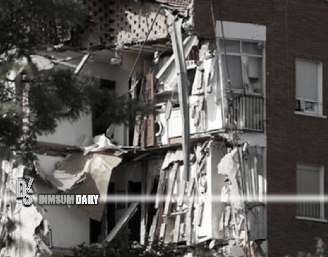 Building partially collapses in central Madrid, Spanish firefighters ...