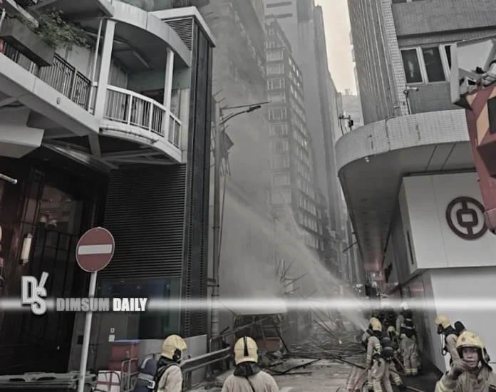 No.3 alarm fire erupts at Central Hong Kong high-rise