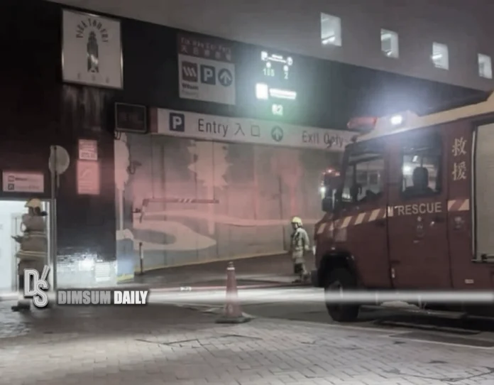 Electrical fault causes vehicle fire at Tin Hau residential car park