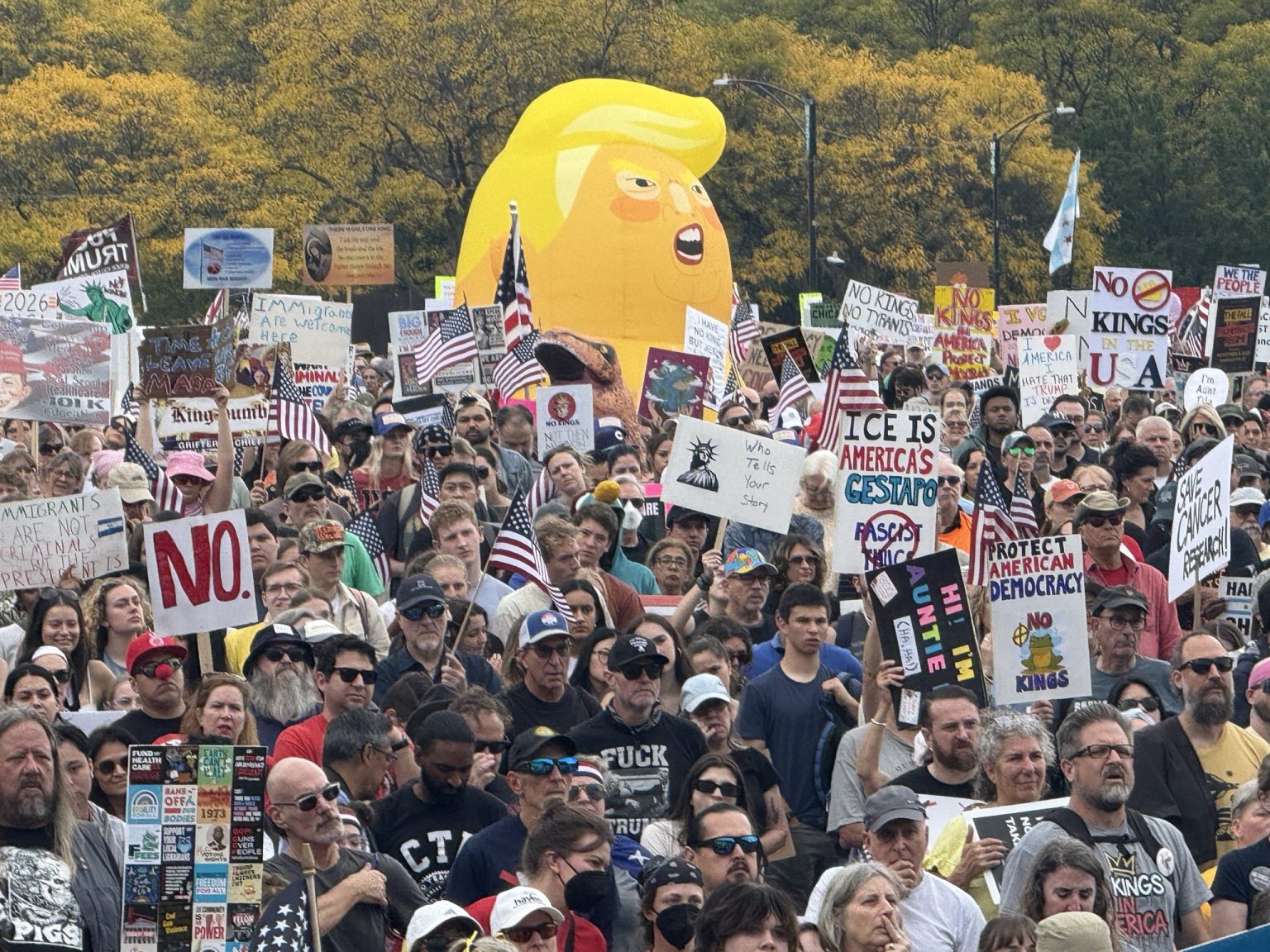 Widespread 'No Kings' protests draw millions across United States in ...
