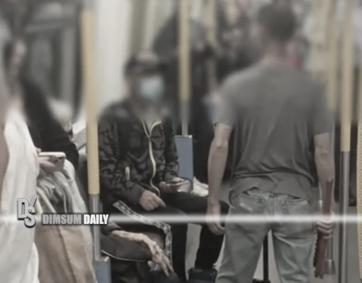 Viral clip shows MTR row as man brandishes suspected spanner