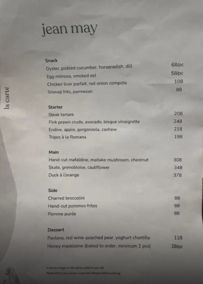 French bistro jean may in Wan Chai announces closure in March