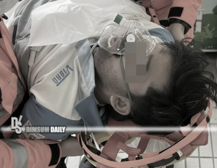 Construction worker unconscious after being trapped by iron bar at To ...