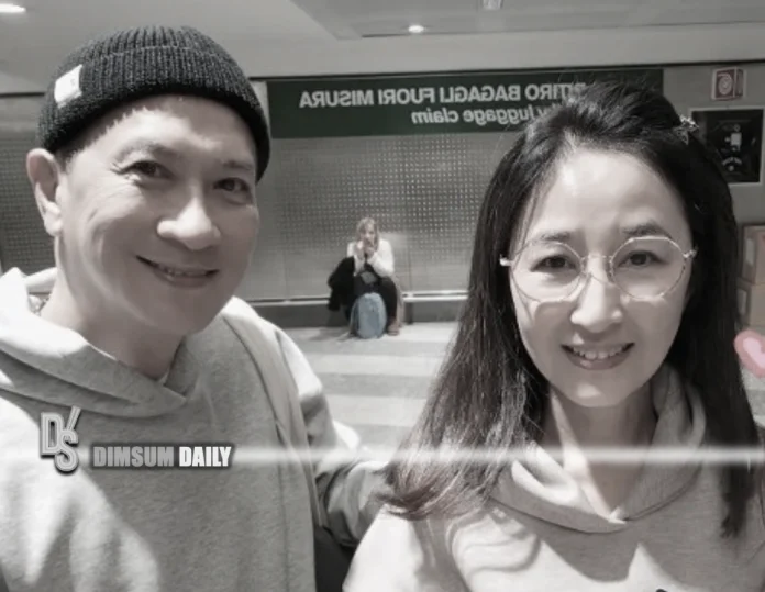 HK actor Nick Cheung and his wife spotted at Milano Malpensa Airport