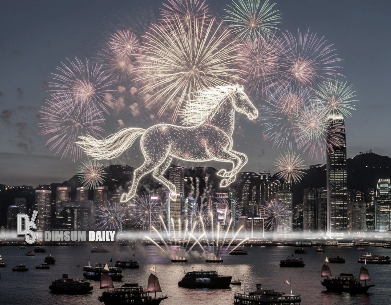 Victoria Harbour to dazzle with 31,888 horse‑themed fireworks in Jockey ...