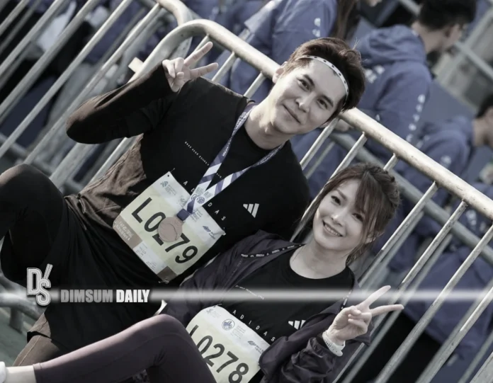 Celebrity couple Carlos Chan and Shiga Lin Cross 10km finish together ...