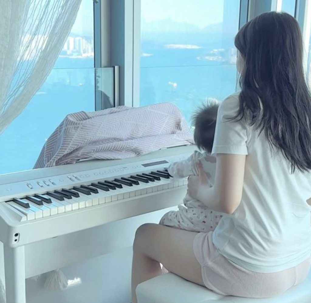 Former Miss Hong Kong finalist Regina Ho shows baby’s piano time in HK ...