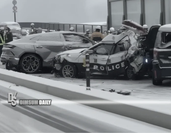 Chinese national surrenders after Lamborghini crashes into police car ...