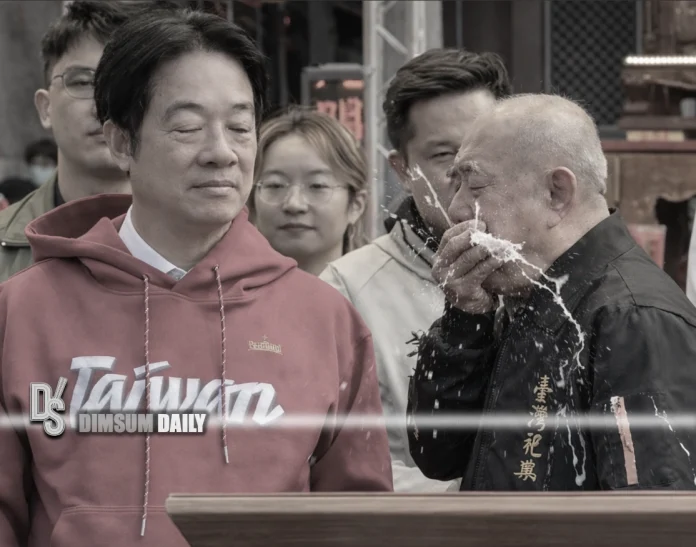 Taiwan’s William Lai splashed with vomit during temple visit after ...