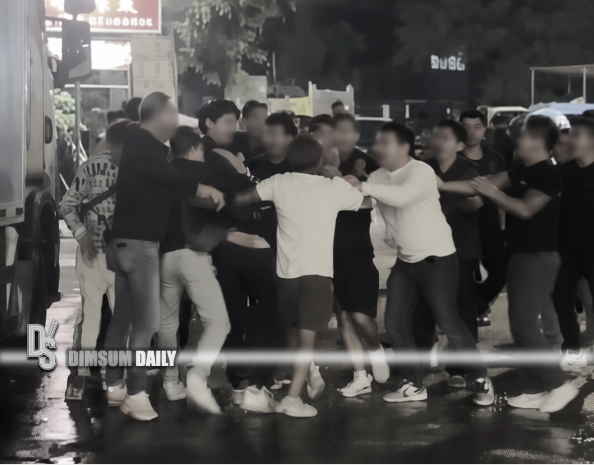 Brawl erupts outside Lau Fau Shan seafood village