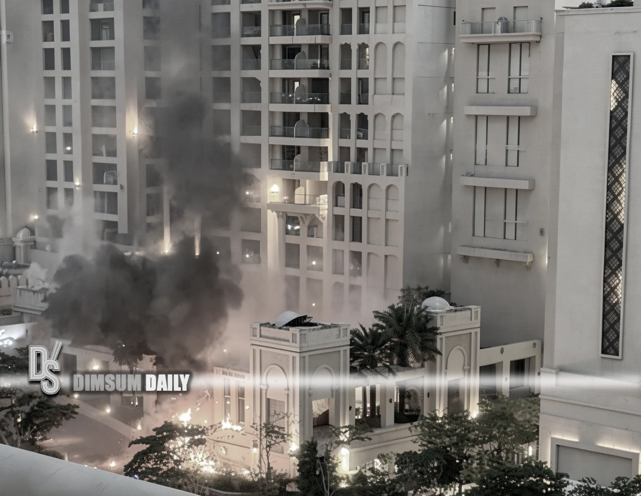Qatar urges residents indoors as blasts rock Doha, fire at Fairmont The ...