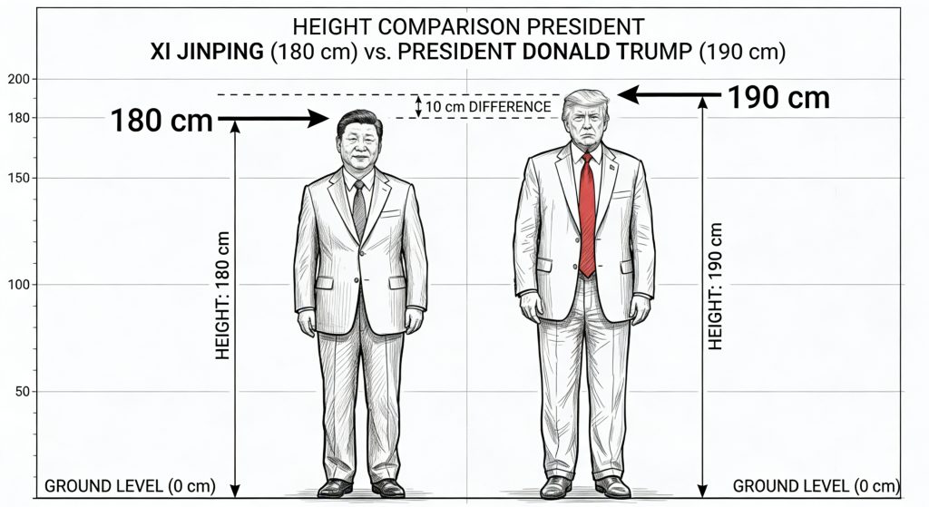 Trump and Xi appear near equal height, stirring doubts over ‘190cm’ claim