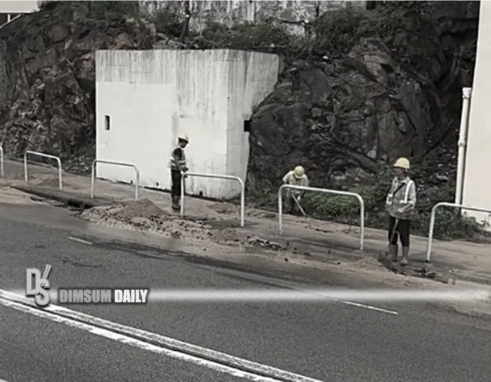 Water main burst closes section of Kwai Fuk Road in Kwai Chung - Dimsum ...