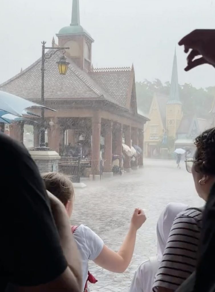 Amber Rainstorm hits Disneyland as glass door shatters at Ocean Park